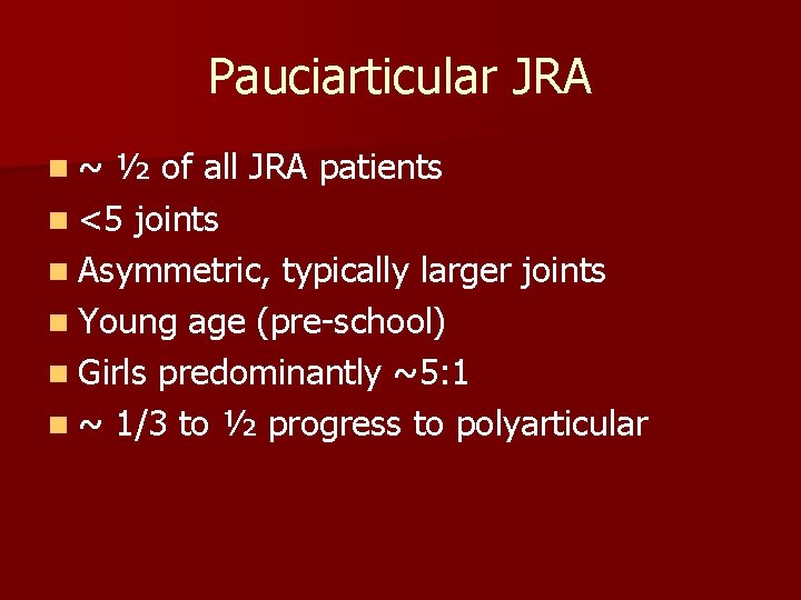 Rheumatology Bullets for the Boards Paul Reed CDR