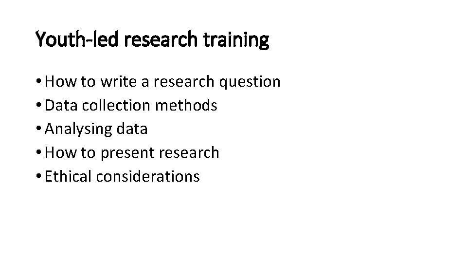 What is YouthLed Research and How to Write
