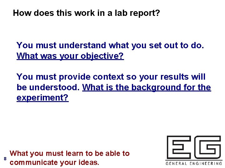 How to Write a Lab Report EG Writing