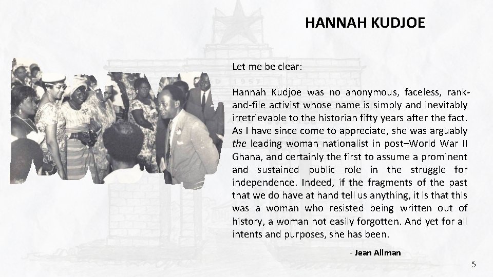RETHINKING INDEPENDENCE UNSUNG SHEROES That women by and