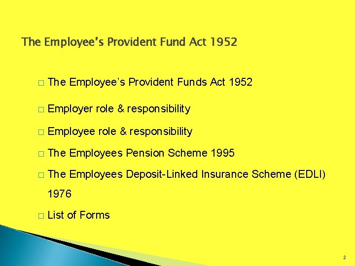 The Employees Profident Fund Act 1952 HUMAN RESOURCE