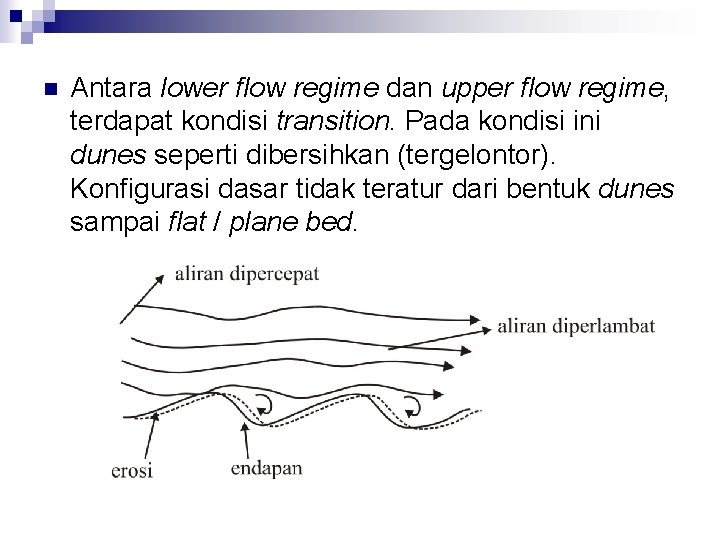 Kuliah ke5 PENGENDALIAN SEDIMEN DAN EROSI Mekanisme Transpor