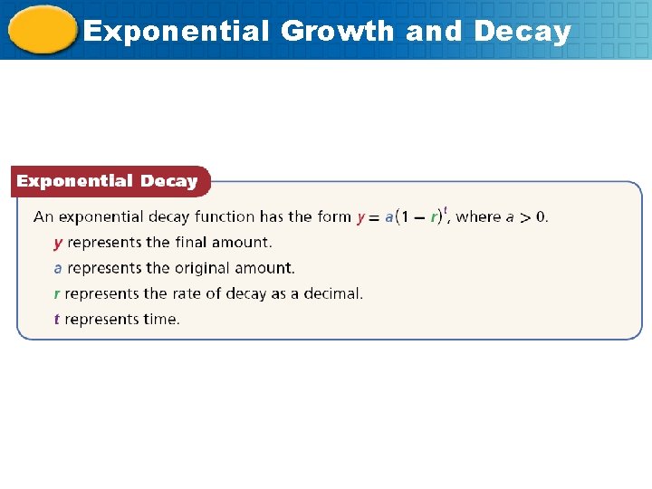 Exponential Growthand and Decay Warm Up Lesson Presentation