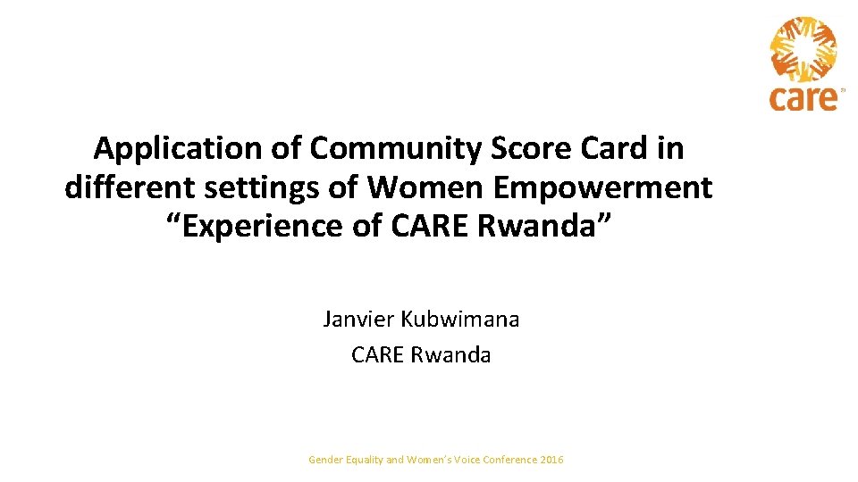 Application of Community Score Card in different settings