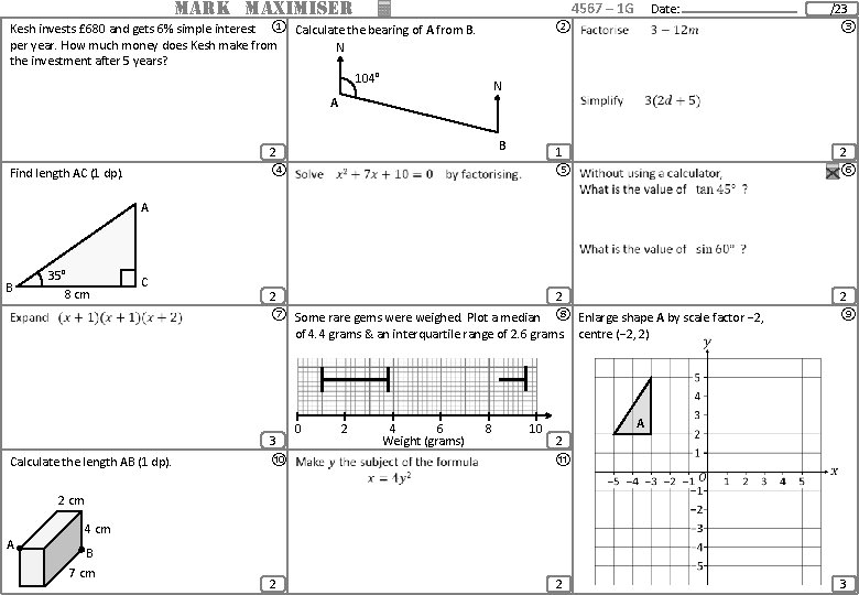 MARK MAXIMISER 4567 1 G Kesh invests 680