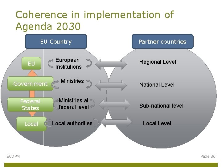 Policy Coherence for Sustainable Development and the SDGs