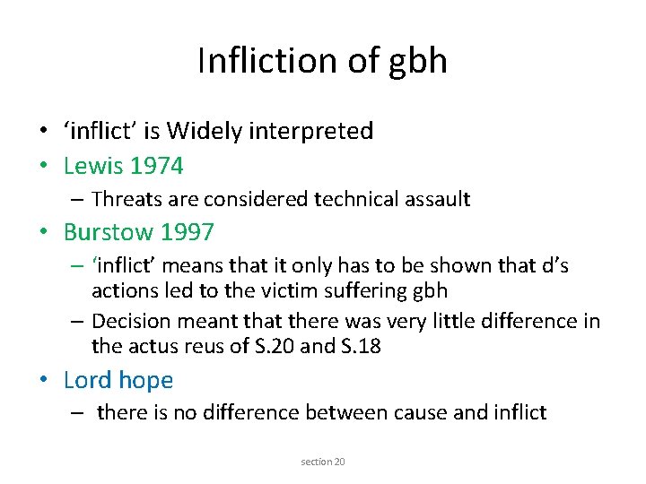Offences against the person outline Covers 5 offences