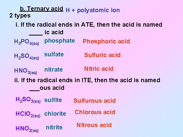 Naming compounds B Nomenclature Any compound that can
