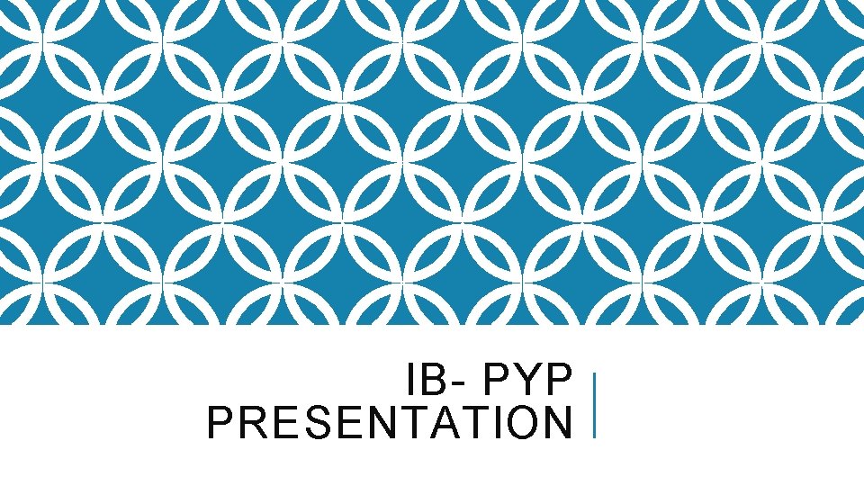 IB PYP PRESENTATION The Learning Portrait As you