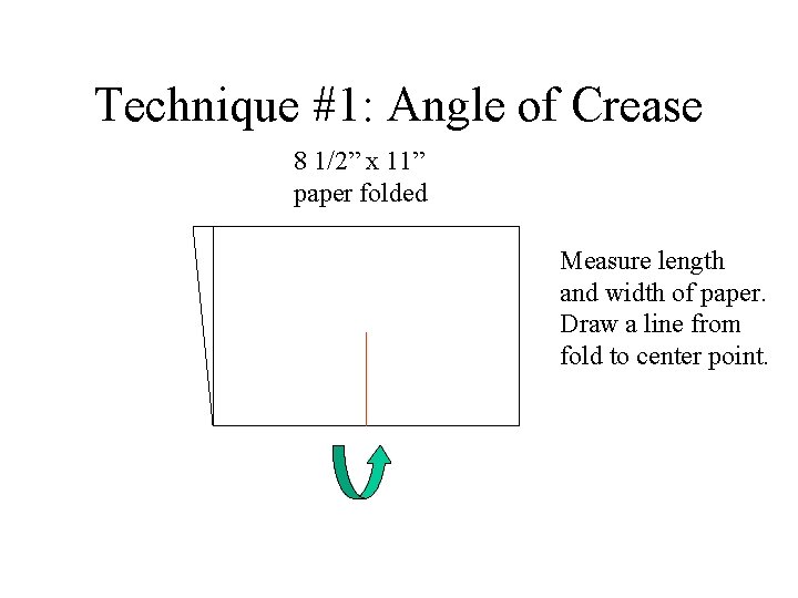 Its PopUp Time Technique 1 Angle of Crease