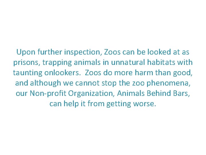 Animals Behind Bars The Truth About Zoos and