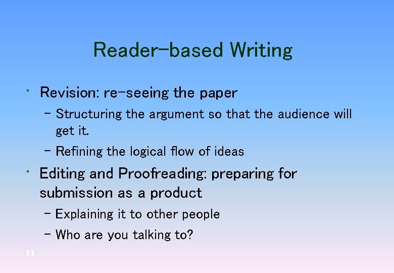Introduction to Academic Writing Lawrence Cleary Codirector Regional