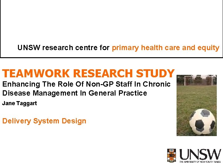 UNSW research centre for primary health care and