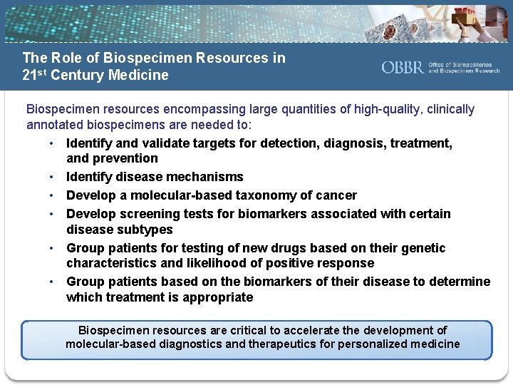 Best Practices of Biobanking and Specimen Collection Quality