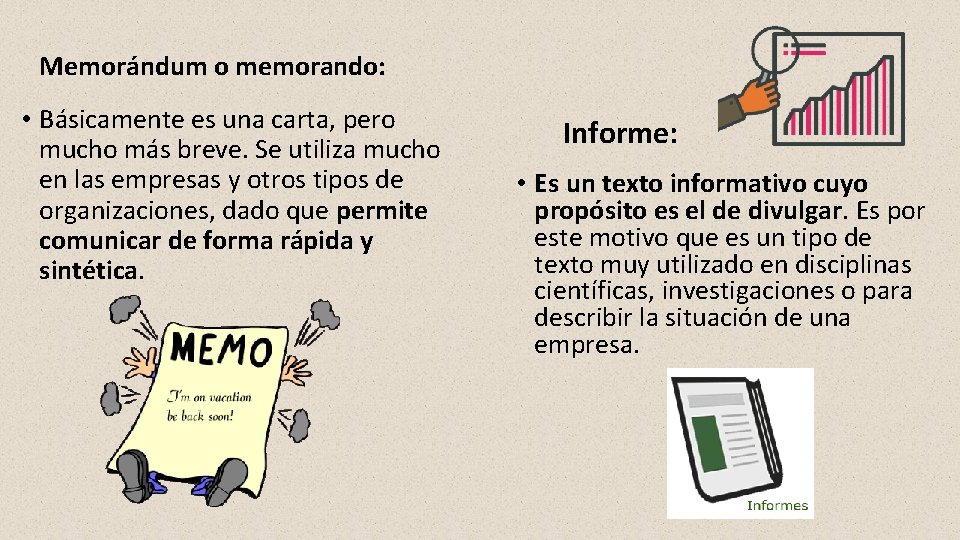 Los textos informativo s El texto informativo Es