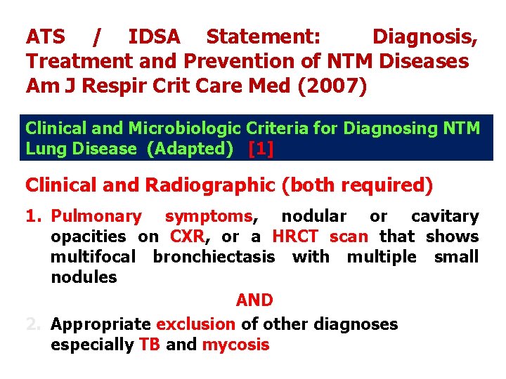 ARE NONTUBERCULOUS MYCOBACTERIA NTM OF CONCERN IN WESTERN