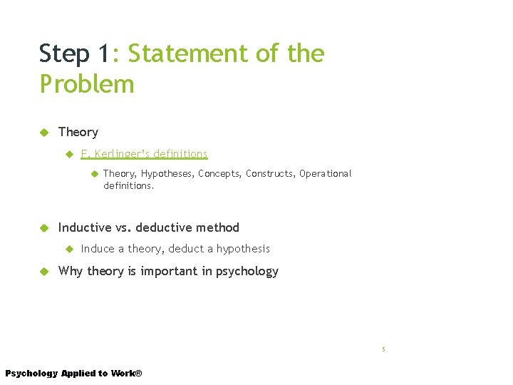 Chapter 2 Research Methods in IO Psychology 1