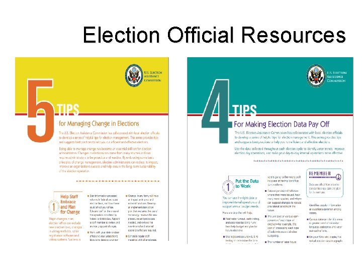 United States Election Assistance Commission Inspiring Change Modernization
