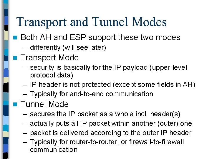 IP Security IPSec protocol n Introduction n IPSec