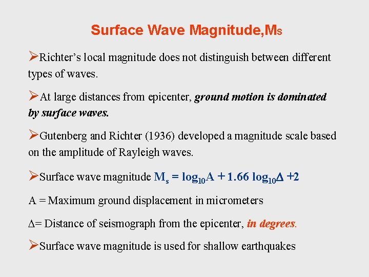 1 Lecture13 CE312 Engineering Geology and Seismology Instructor