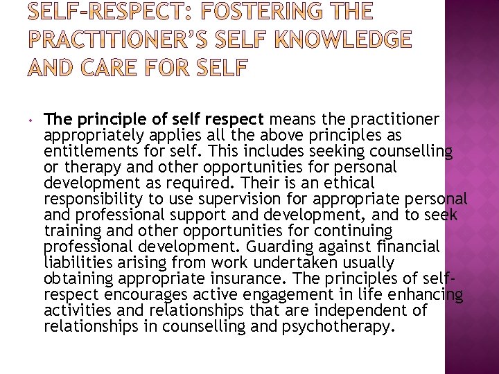 Values Principles Personal Moral Qualities Respecting Human Rights