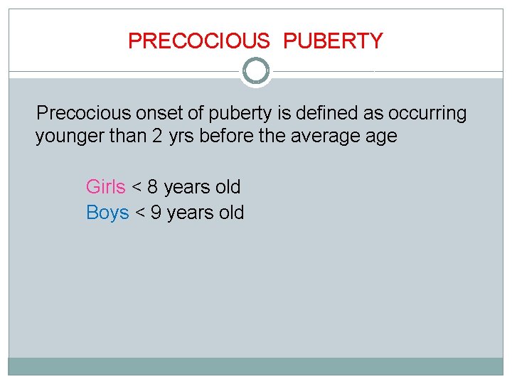 Reproductive Physiology Puberty in males and females DR