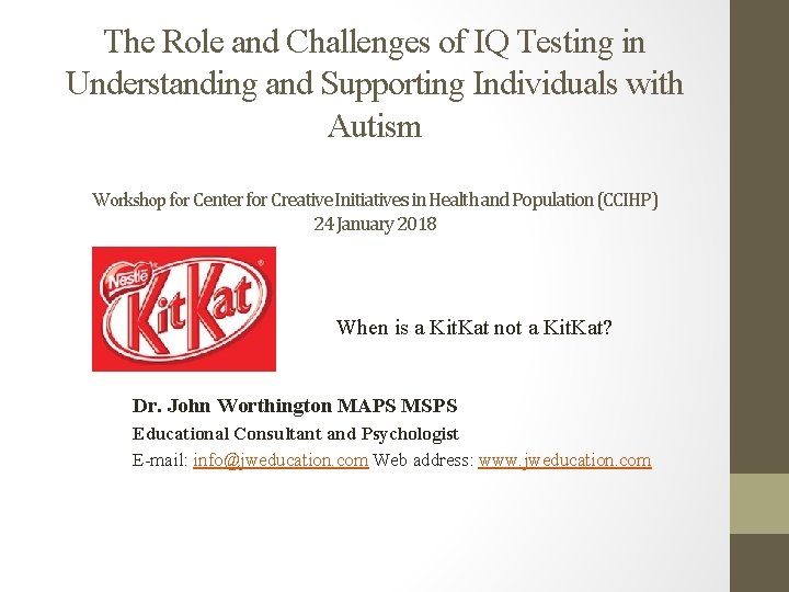 The Role and Challenges of IQ Testing in