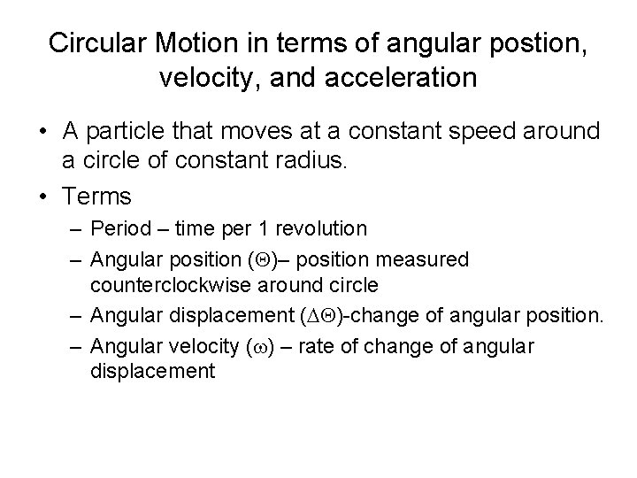 Chapter 4 Kinematics in 2 Dimensions Separate Components