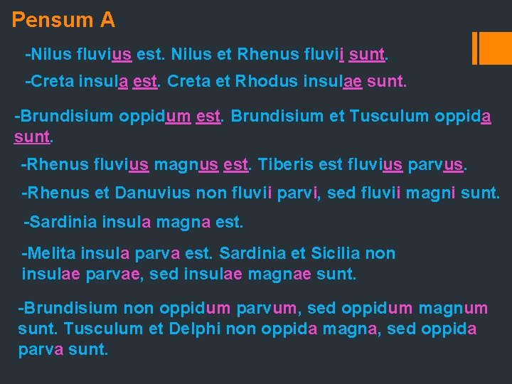 Pensum A Nilus fluvius est Nilus et Rhenus