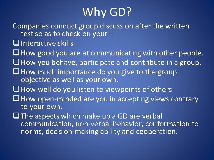 What is Group Discussion PRSENTED BY SONY What