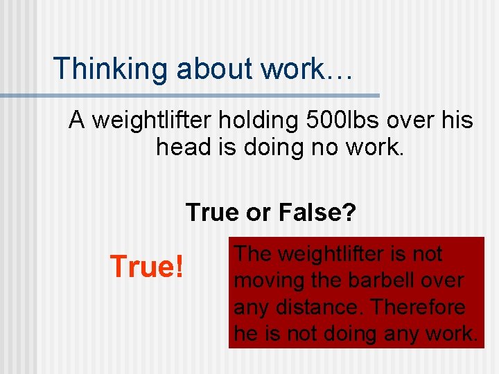 Work Power and the Basics of Energy Work