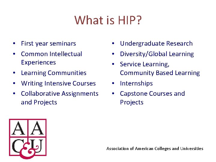 Using High Impact Practice Activities to Engage Students