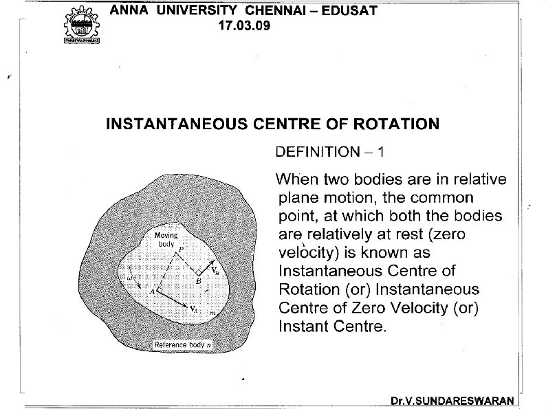 A body m having relative plane motion with