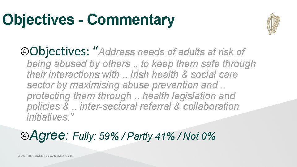 Steering Group Discussion Stakeholder feedback on questions to