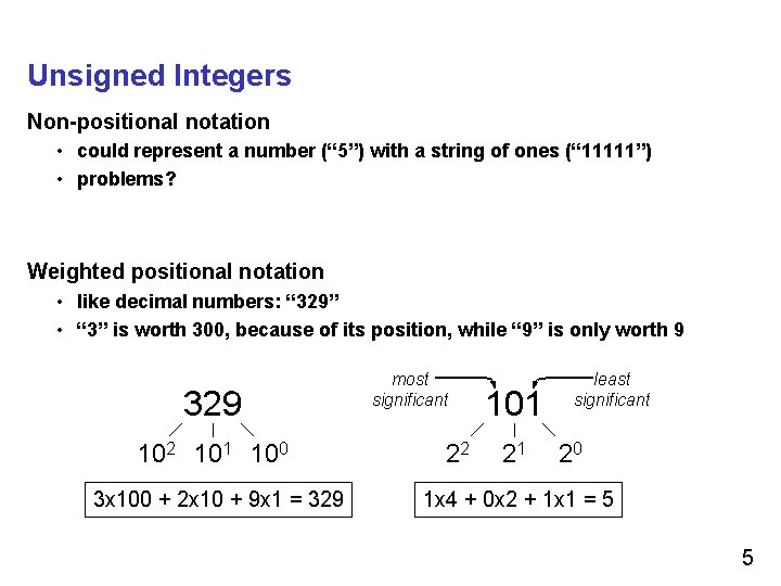 Bits Data Types and Operations Slides based on