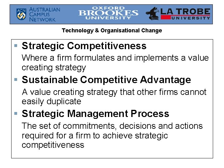 Technology Organisational Change Guy Harley Bachelor of Law