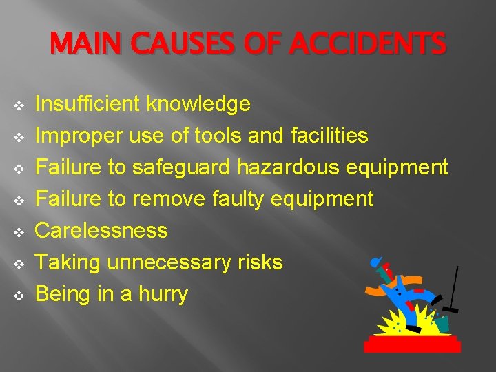 SAFETY IN THEATER Theatre Safety in theatre means