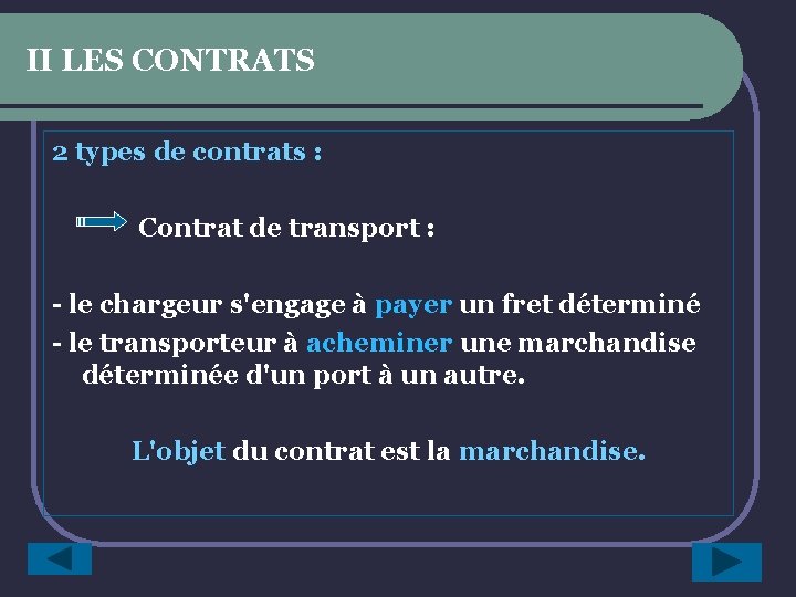 LE CONTRAT DE TRANSPORT PAR MER I REGLES