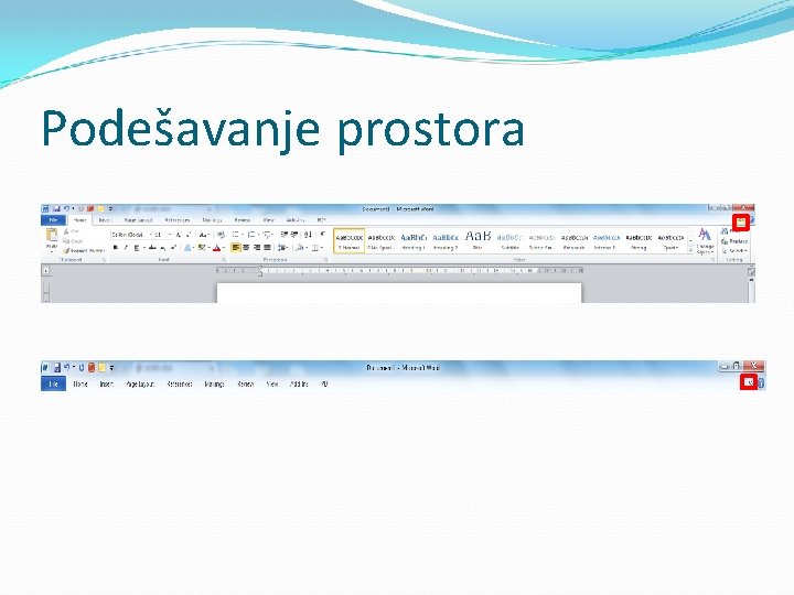 MICROSOFT WORD 2010 TRAKE U PROZORU WORD PODEAVANJE