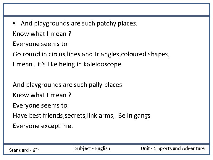 5 1 Playground Playgrounds are such gobby places