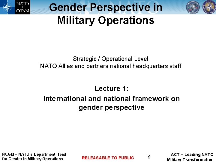 Explanation to instructor NCGM NATOs Department Head for