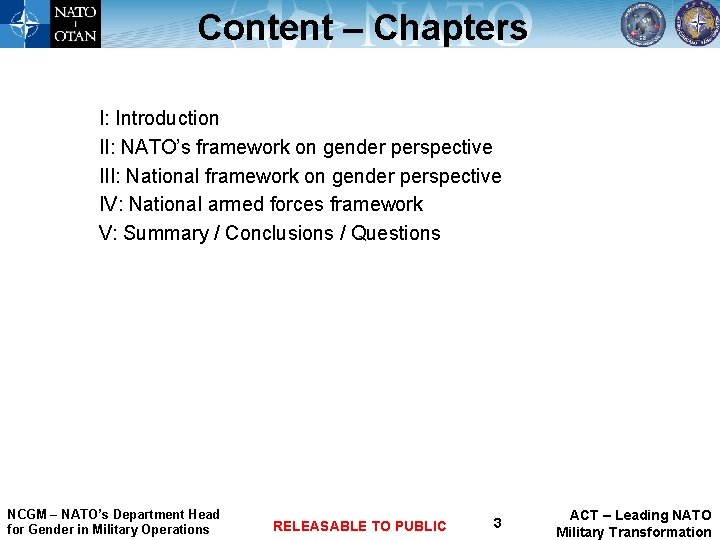 Explanation to instructor NCGM NATOs Department Head for