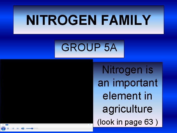 NITROGEN FAMILY GROUP 5 A Nitrogen is an