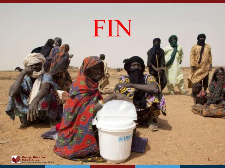 Cluster Abris Mali Coordination des Abris Humanitaires http
