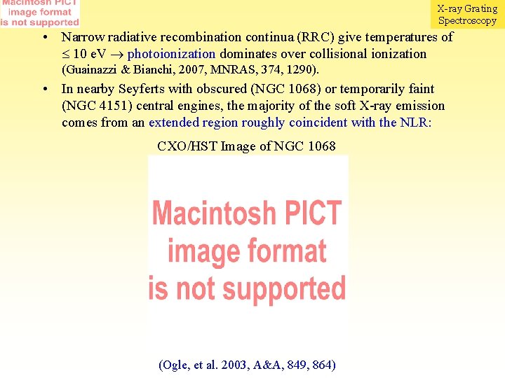Xray Grating Spectroscopy of AGN Xray Grating Spectroscopy
