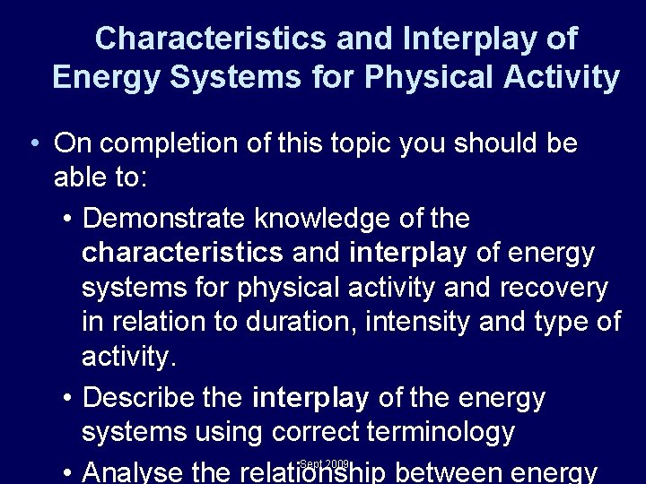 PSE 4 U Section 5 Energy Systems Wayne