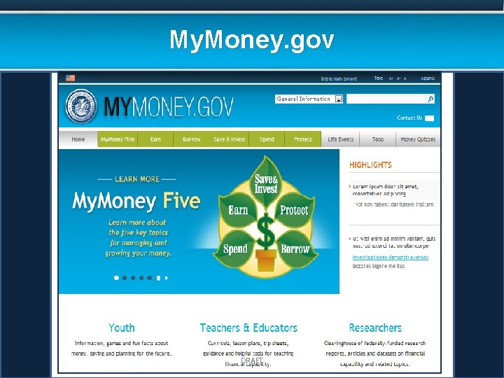 The Federal Government and Financial Capability Louisa Quittman