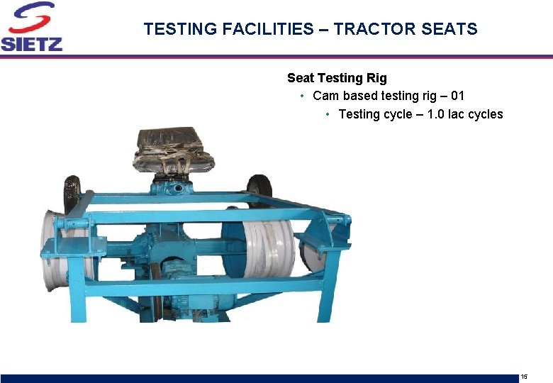 SEATING SYSTEMS TRACTOR CONSTRUCTION EQUIPMENT TWO WHEELERS SEATS