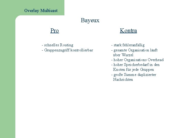 Overlay Multicast Server Overlay Multicast Flooding CAN Tree