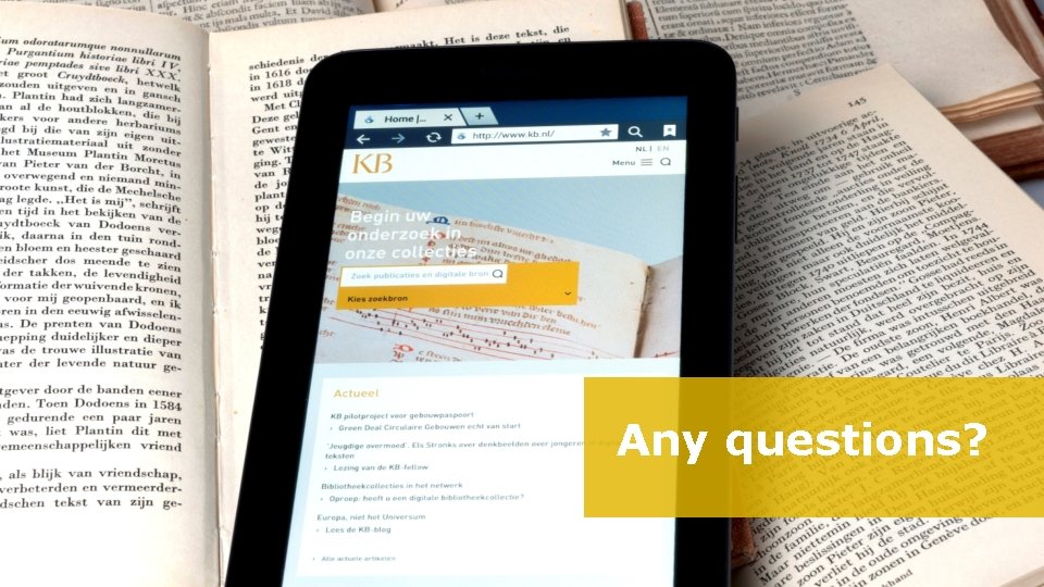 What is happening in Dutch Libraries National Library